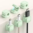 JOYROOM 6 Pack Magnetic Cable Clips Cord Holder, Under Desk Cable ...