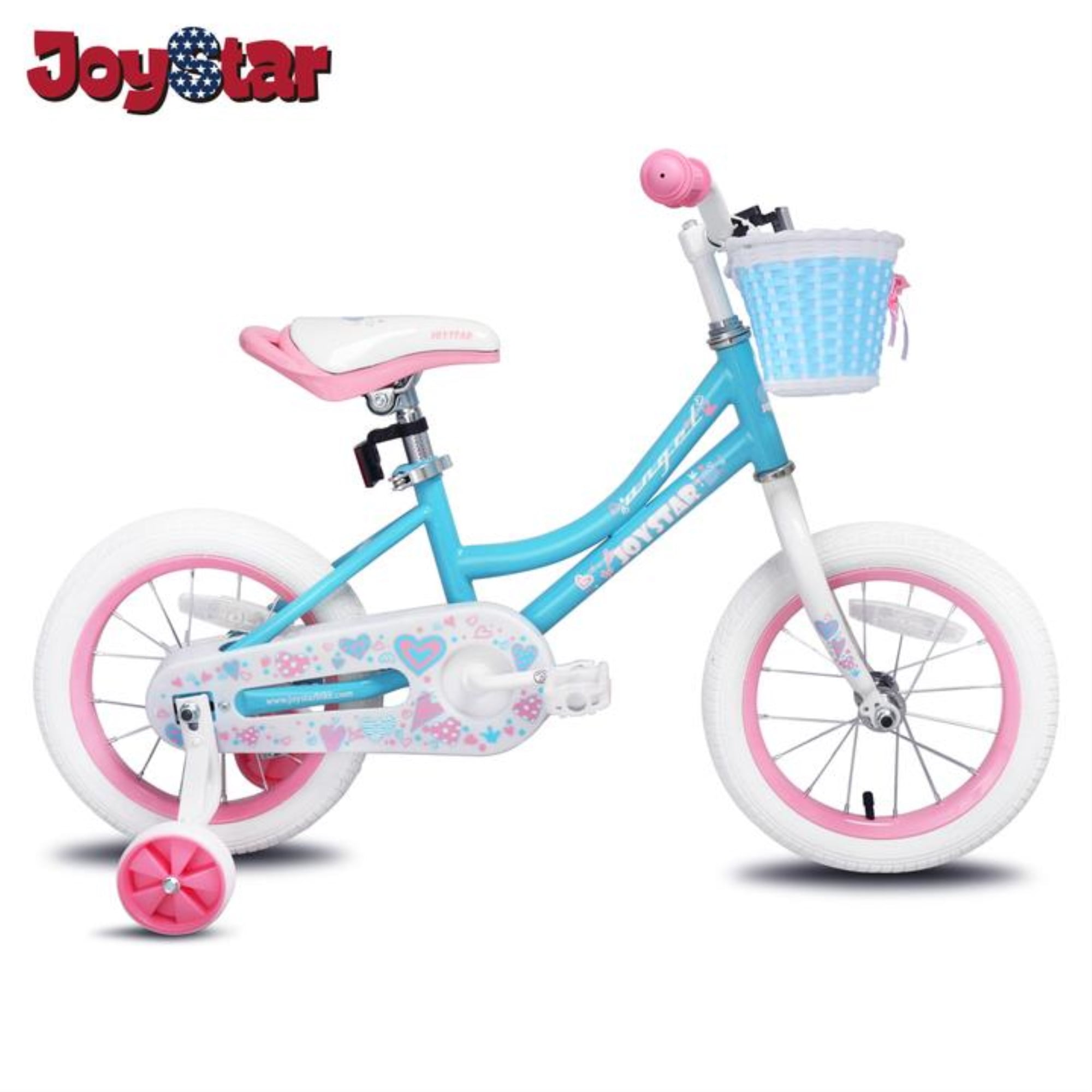 JOYSTAR Angel Girls Bike 12 Inch Kids Bike with Training wheels for 2-4 ...