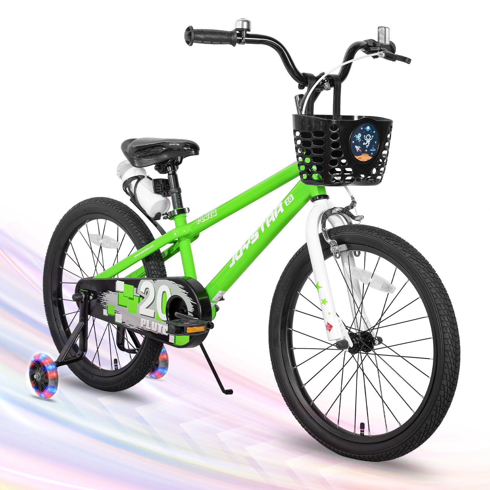 JOYSTAR Pluto Kids Bike with Training Wheels for 20 inch Bike, Green ...