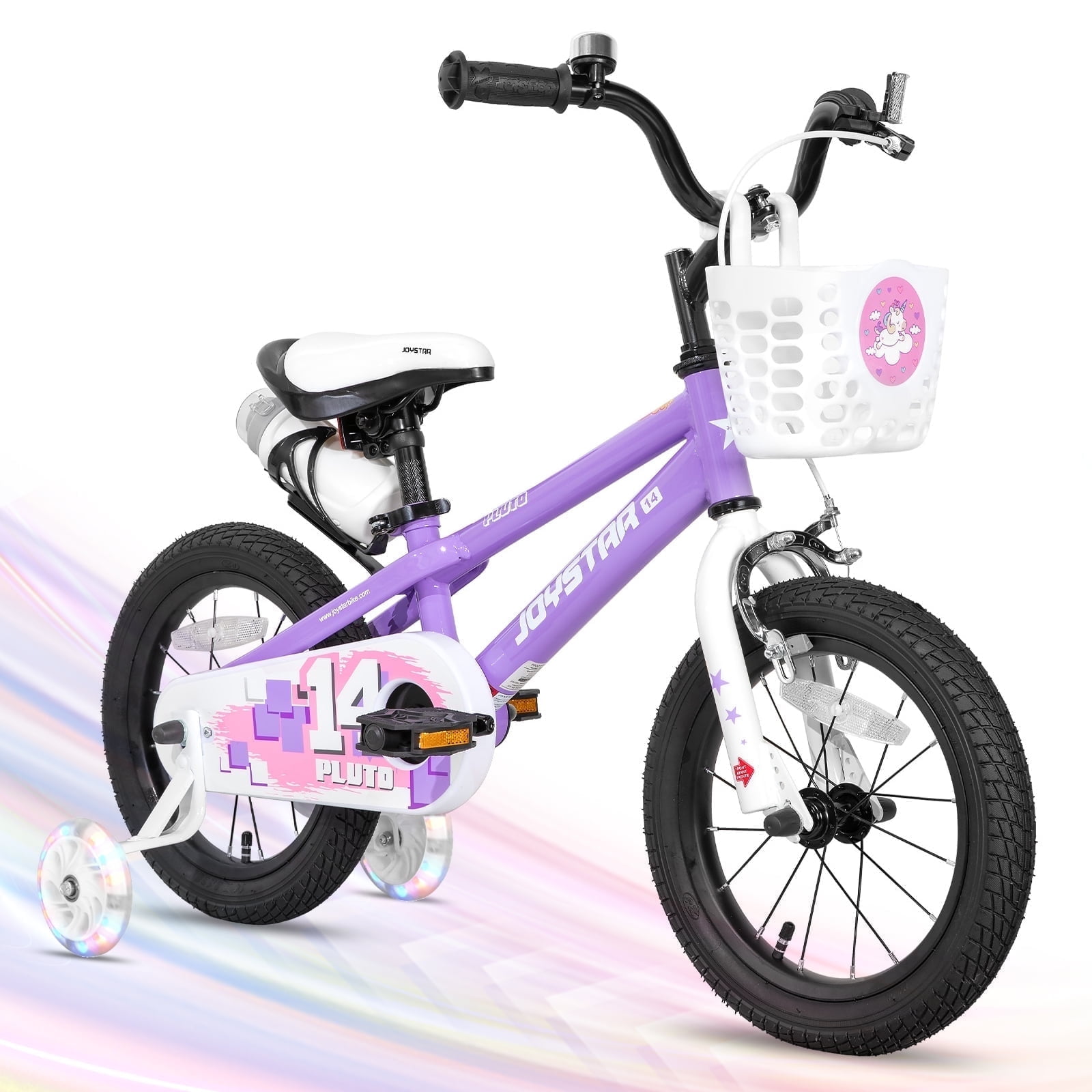 JOYSTAR Pluto Kids Bike with Training Wheels for 12 14 16 18 inch Bike ...