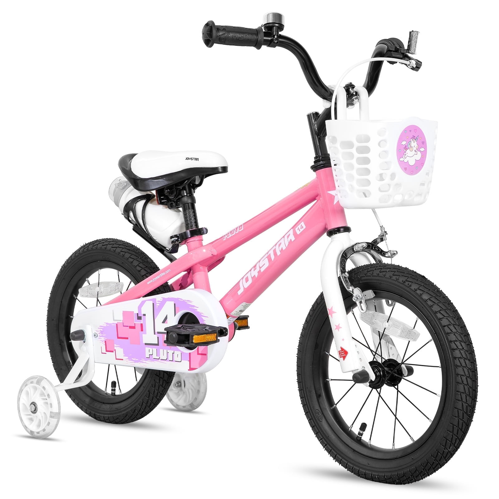 JOYSTAR Pluto Kids Bike with Training Wheels for 12 14 16 18 inch Bike ...
