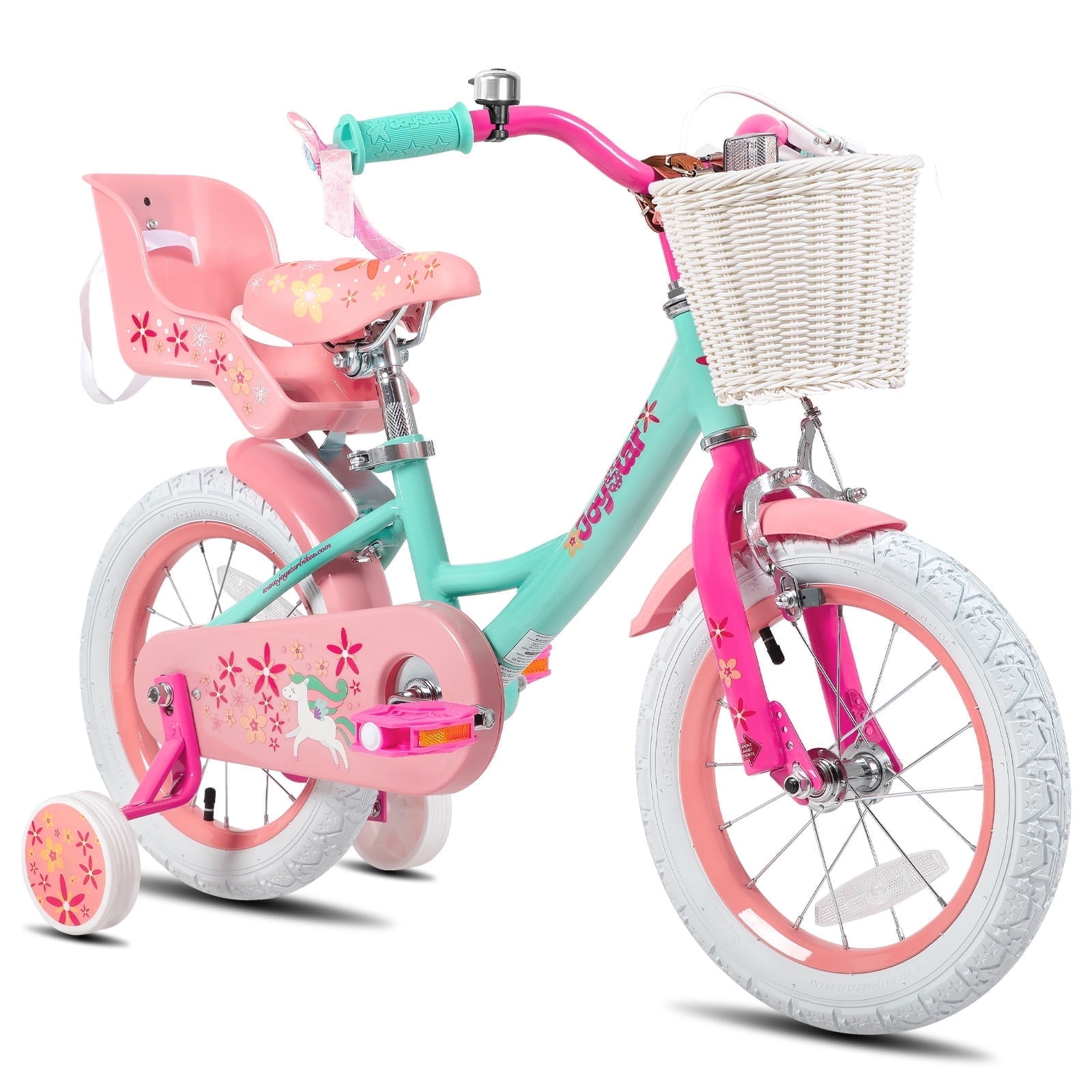 JOYSTAR Unicorn 12inch Girls Bike,Green - Walmart.com