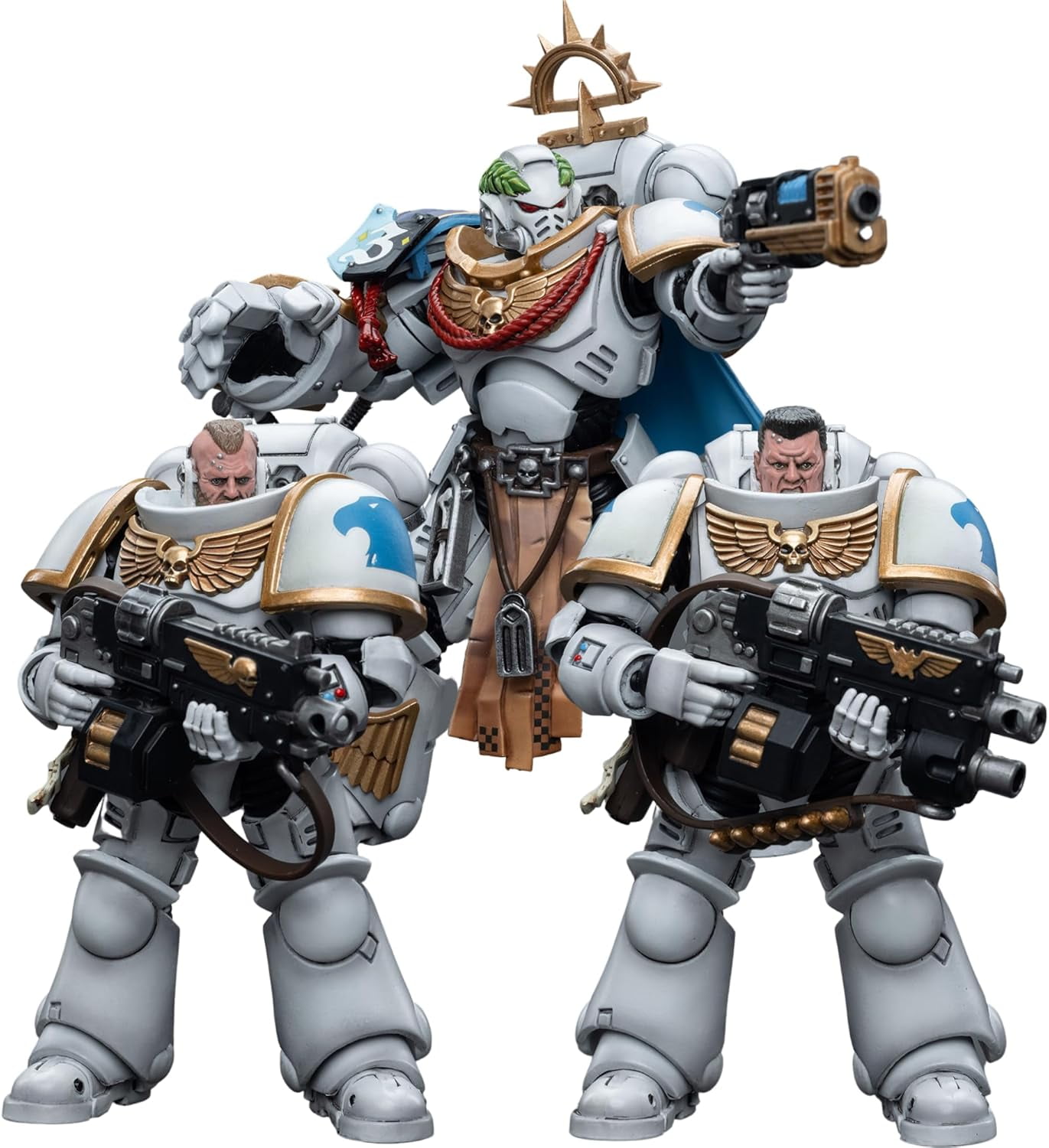 JOYTOY 1/18 Warhammer 40,000 Action Figures Space Marines White Consuls ...