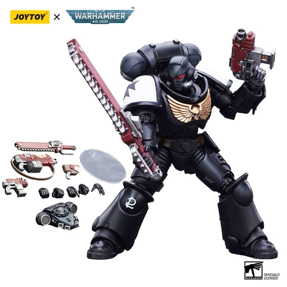 JOYTOY Warhammer 40,000 Space Marines Black Templars Outriders Brother ...