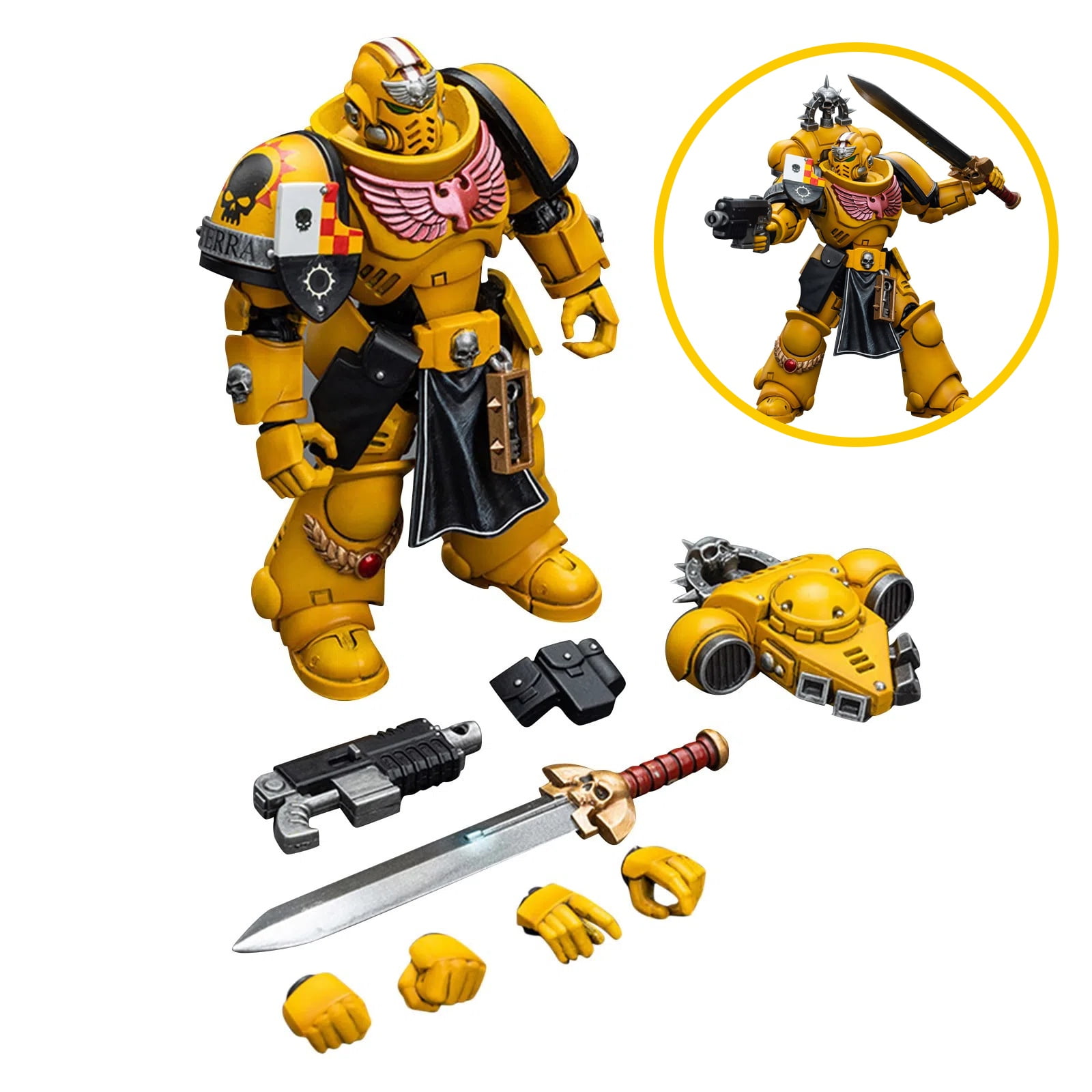 JOYTOY Warhammer 40K 1/18 Scale Imperial Fists Intercessors with Power ...
