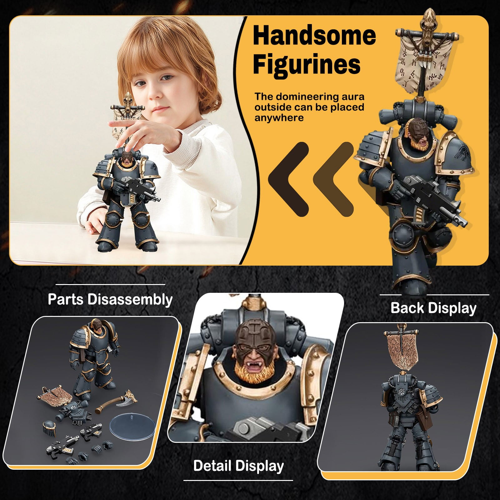 JOYTOY Warhammer The Horus Heresy Space Wolves Grey Slayer Pack with ...