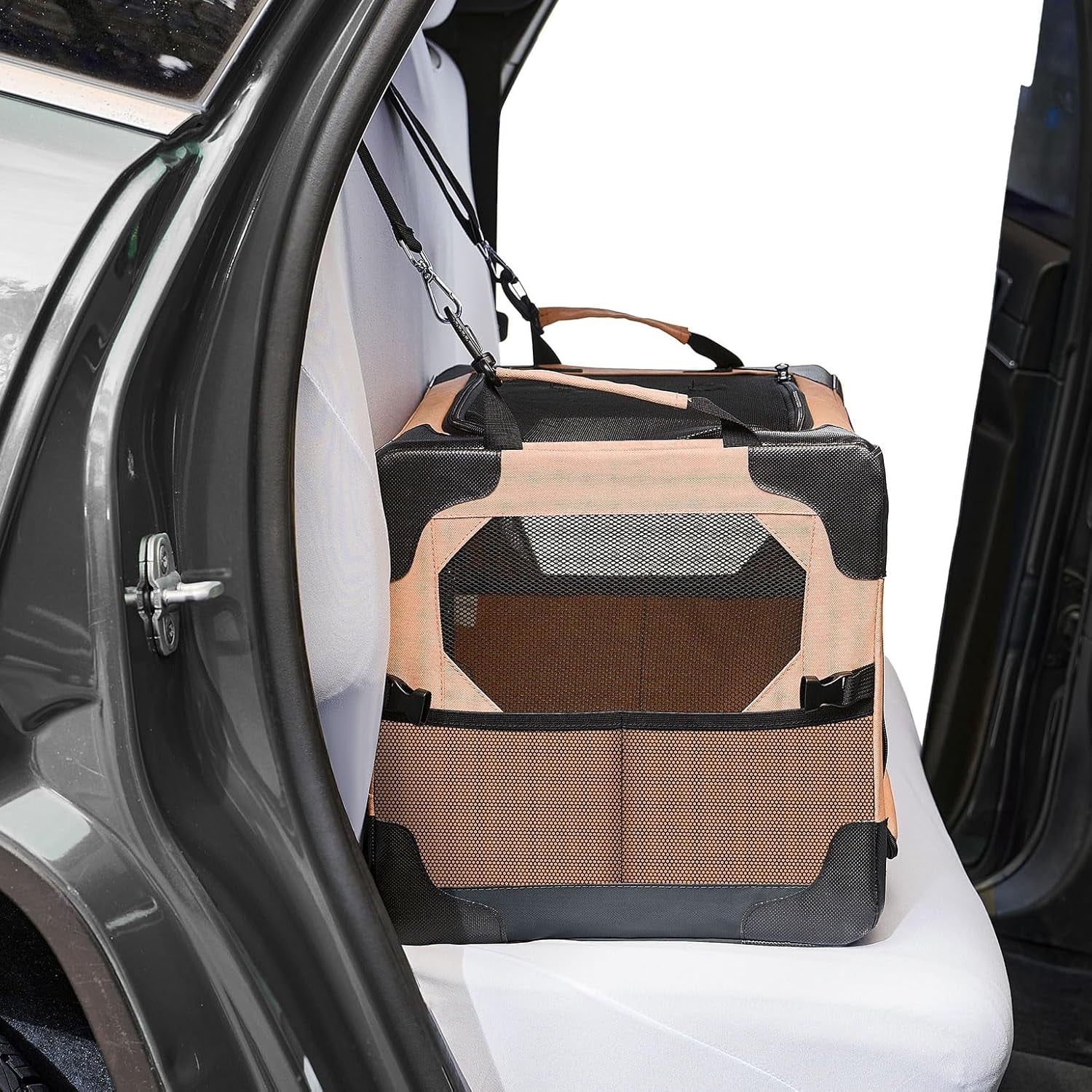 JOYTUTUS Collapsible Dog Crate, 20 Inch Portable Pet Crate for Car ...