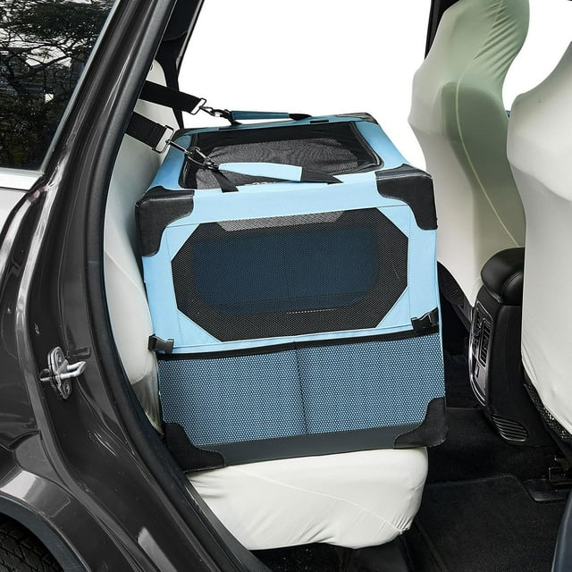 JOYTUTUS Collapsible Dog Crate, 26 Inch Portable Pet Crate for Car ...