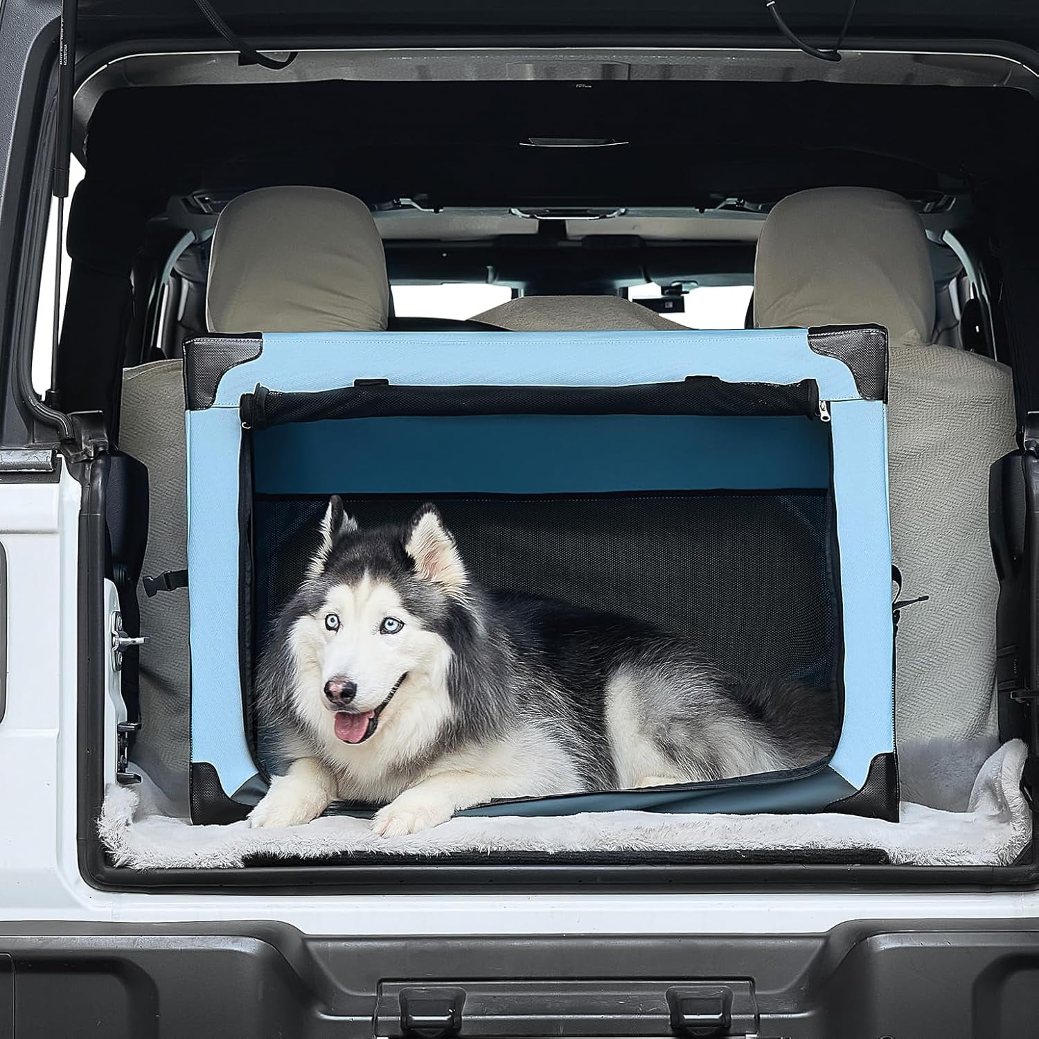 JOYTUTUS Collapsible Dog Crate, 32 Inch Portable Pet Crate for Car ...