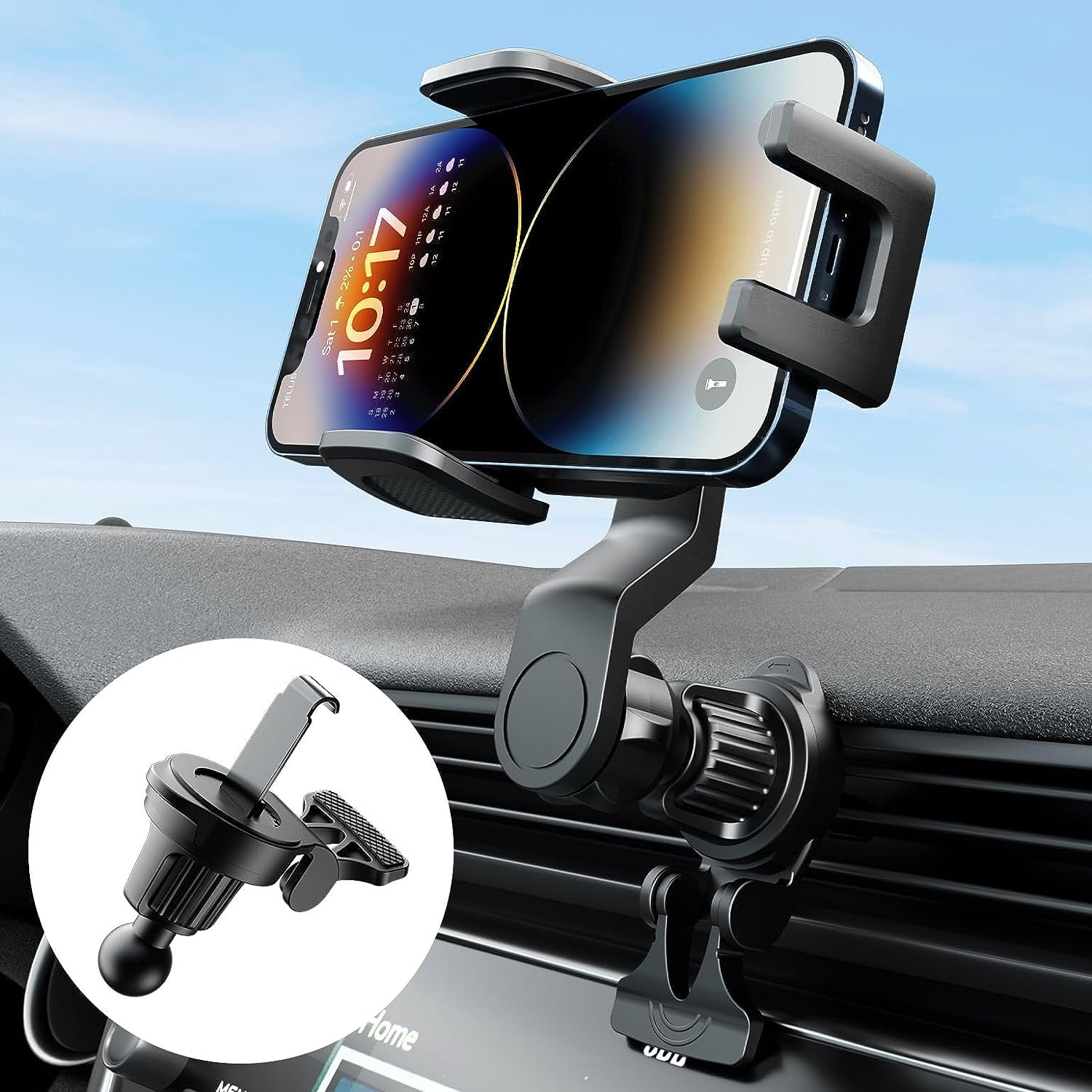 JOYTUTUS Phone Mount for Car Dashboard Windshield Air Vent [Multi-Angle ...