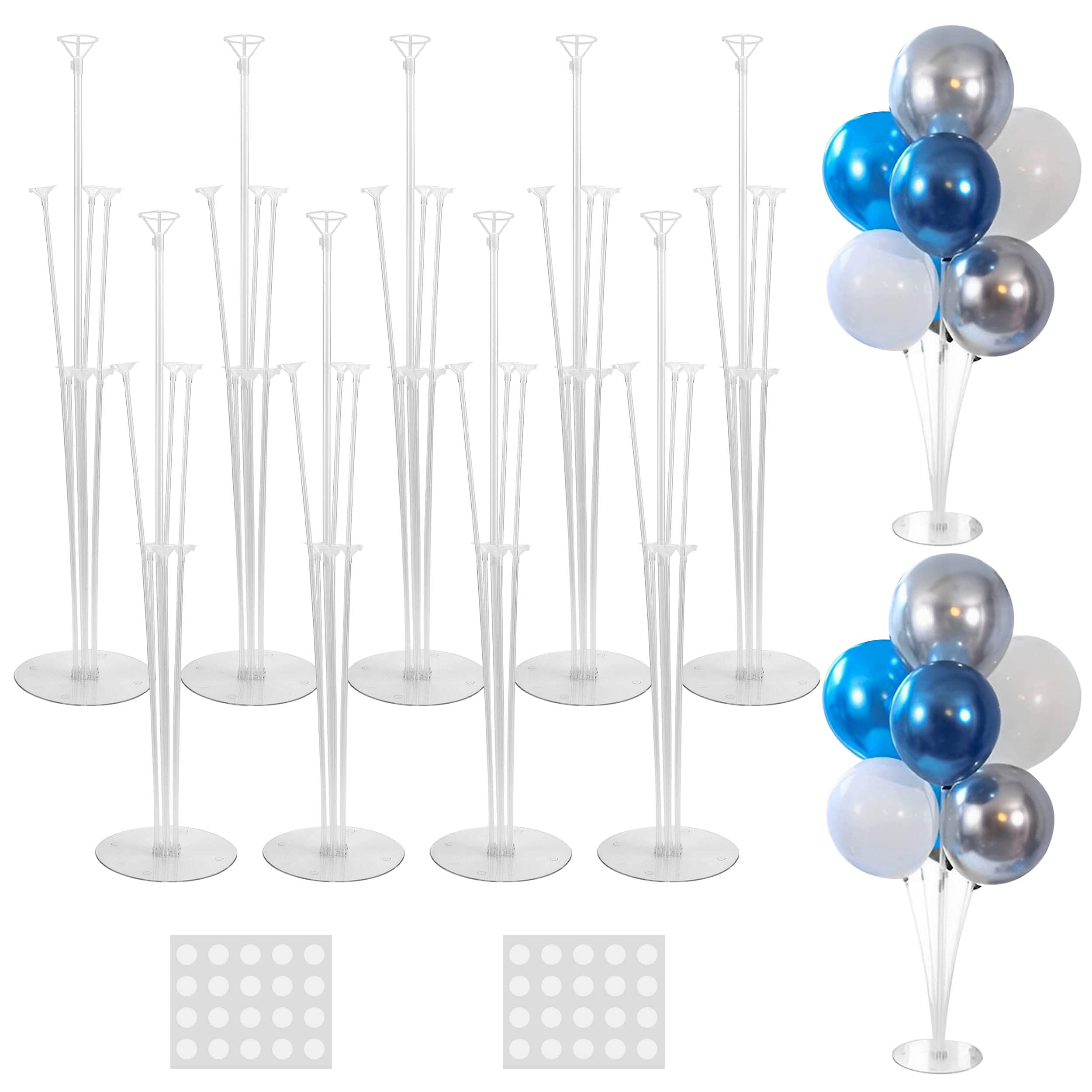 JOYYPOP 4 Sets Balloon Stand Kit For Table, Balloon Sticks with Base ...