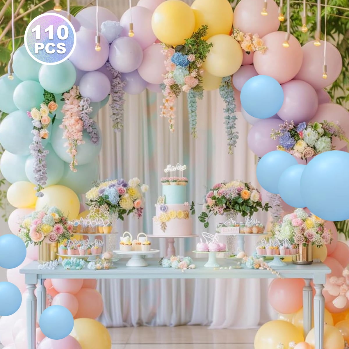 JOYYPOP Pastel Balloons 110 Pcs Pastel Balloon Garland Kit Different ...