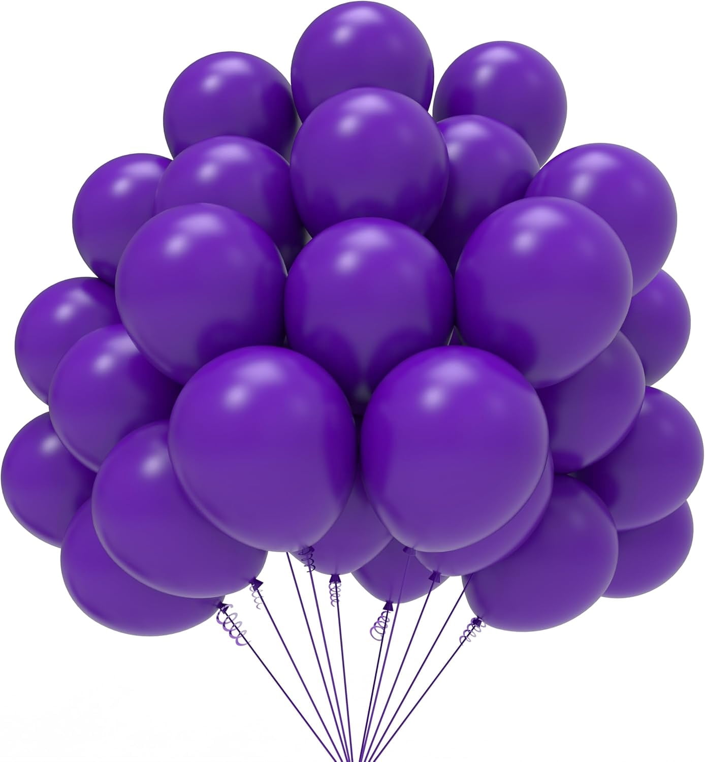 JOYYPOP Purple Balloons 100 Pcs Purple Party Latex Balloons 12 Inch ...