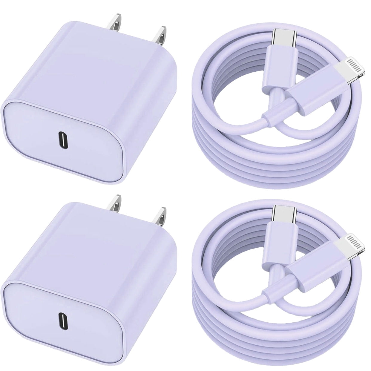 JOZASHON iPhone Wall Charger block MFi Certified 2Pack 20W PD with ...