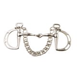 JP Korsteel Stainless Steel Jointed Slotted Ring Kimblewick Bit, 4.75 ...
