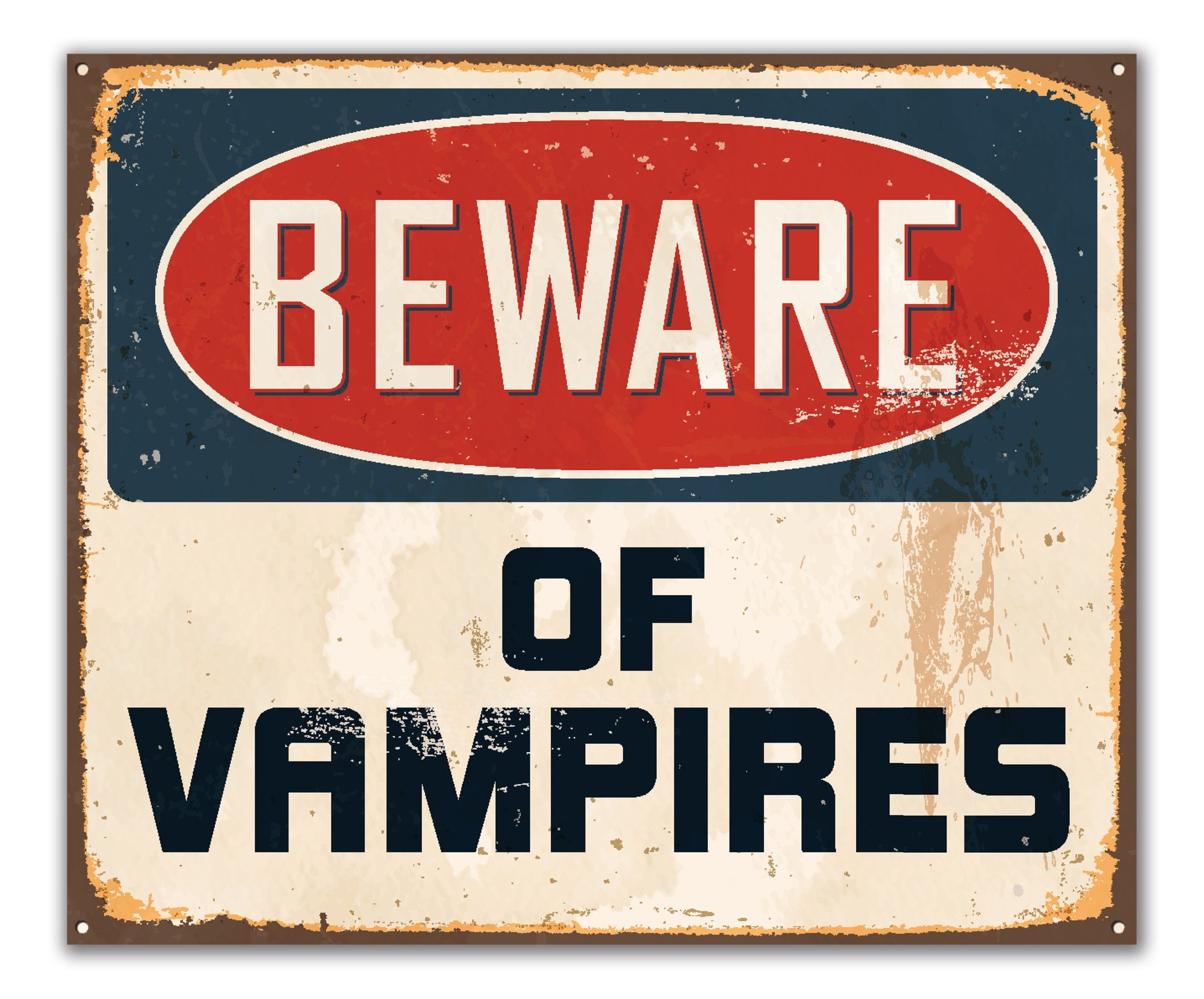 JP London POS2455 uStrip Peel and Stick Beware of Vampire Keep Out Sign ...