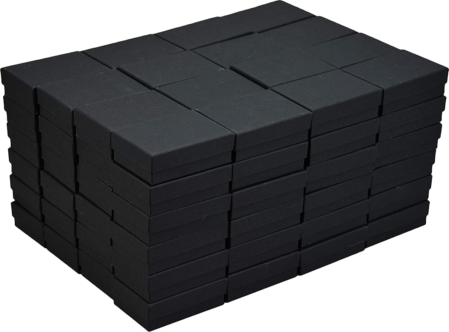 JPB Matte Black Cotton Filled Jewelry Box #32 (Case of 100) 3.125 ...