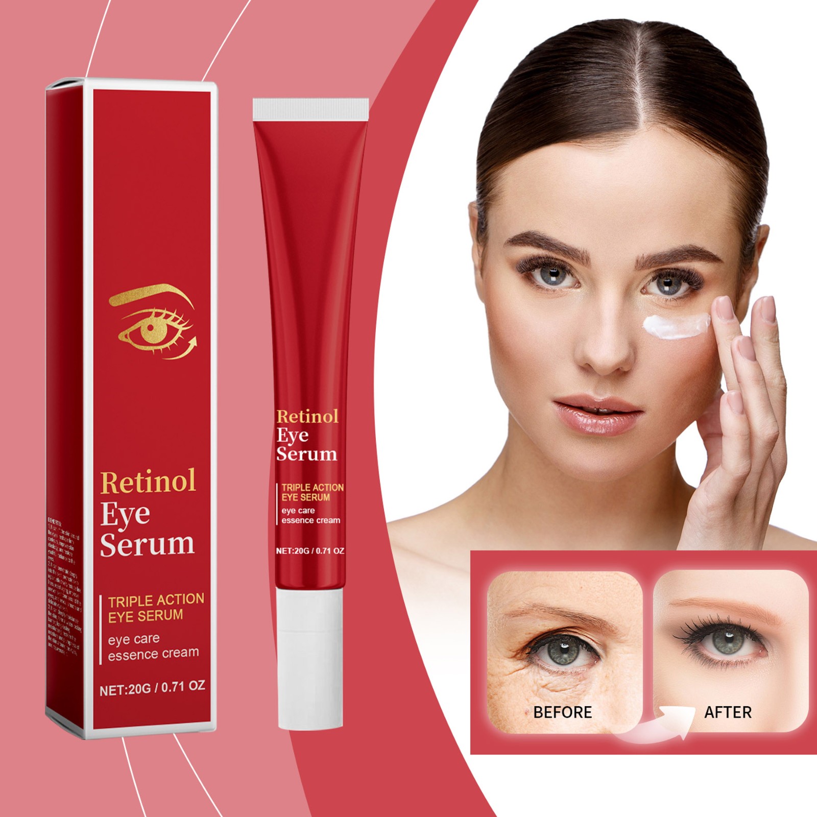 JPGIF Beauty Clearance,R Etinol Eye S Erum C Ream Instantly Reduces Fine Lines Under Eye Bags ...