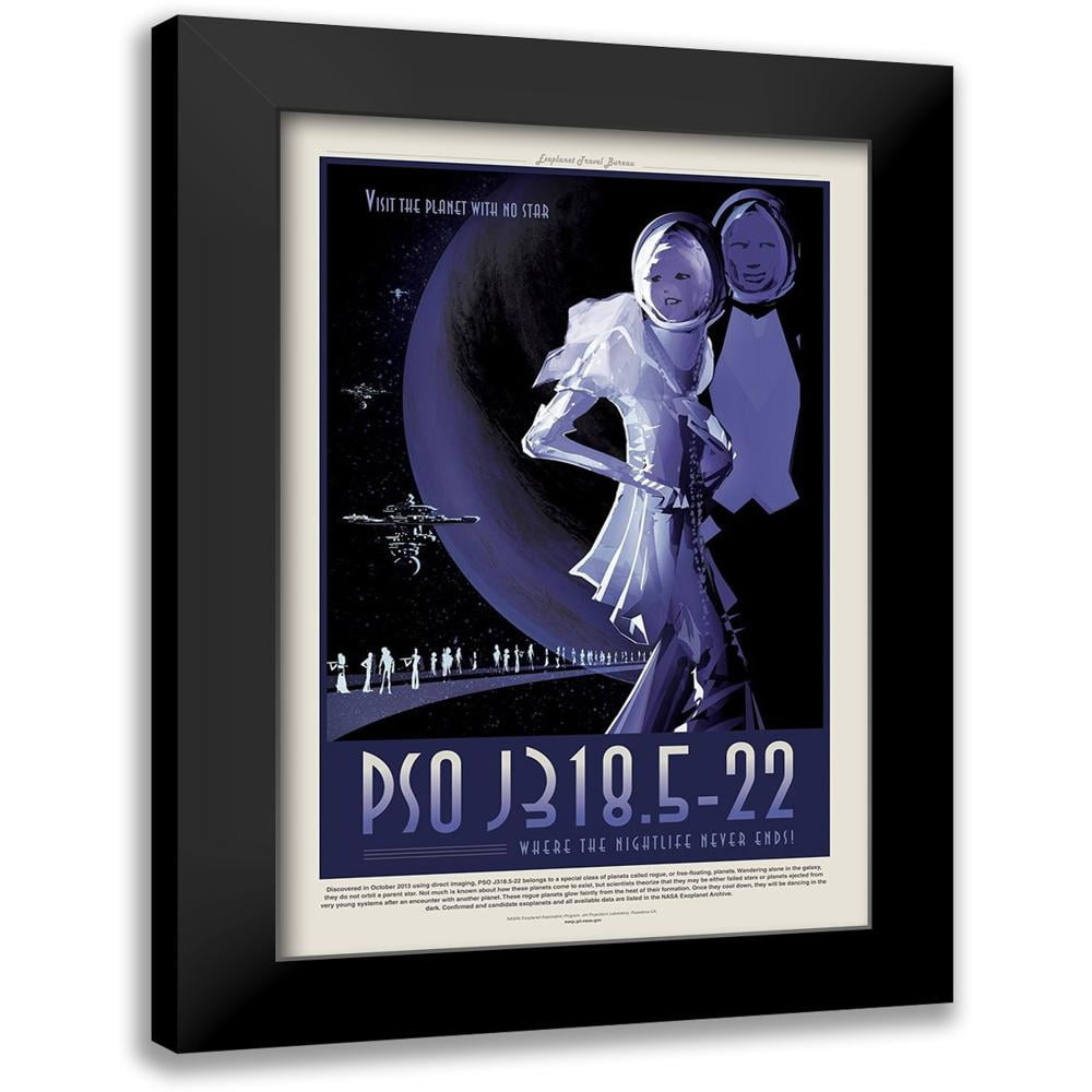 JPL 11x14 Black Modern Framed Museum Art Print Titled - Where The Night ...