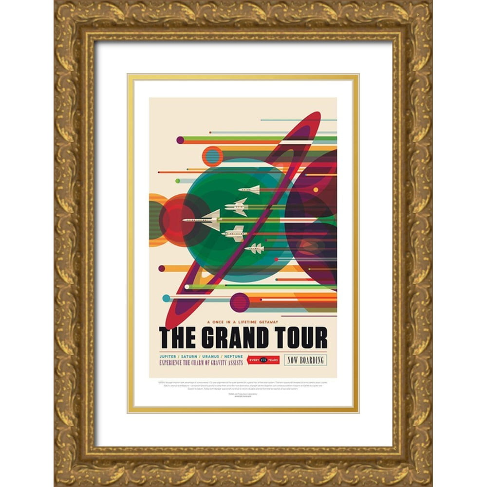 JPL 11x14 Gold Ornate Wood Framed with Double Matting Museum Art Print ...