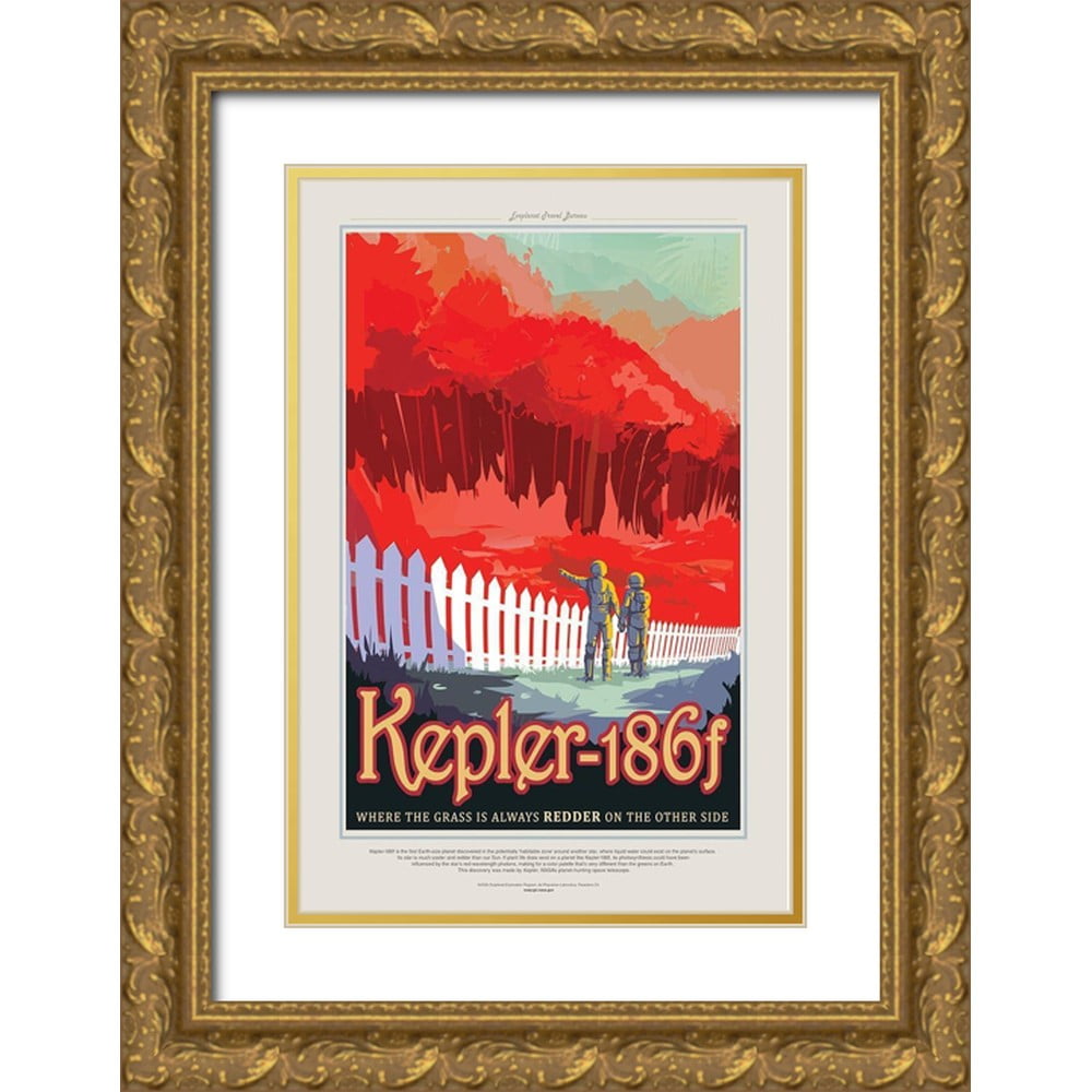 JPL 13x18 Gold Ornate Wood Framed with Double Matting Museum Art Print ...