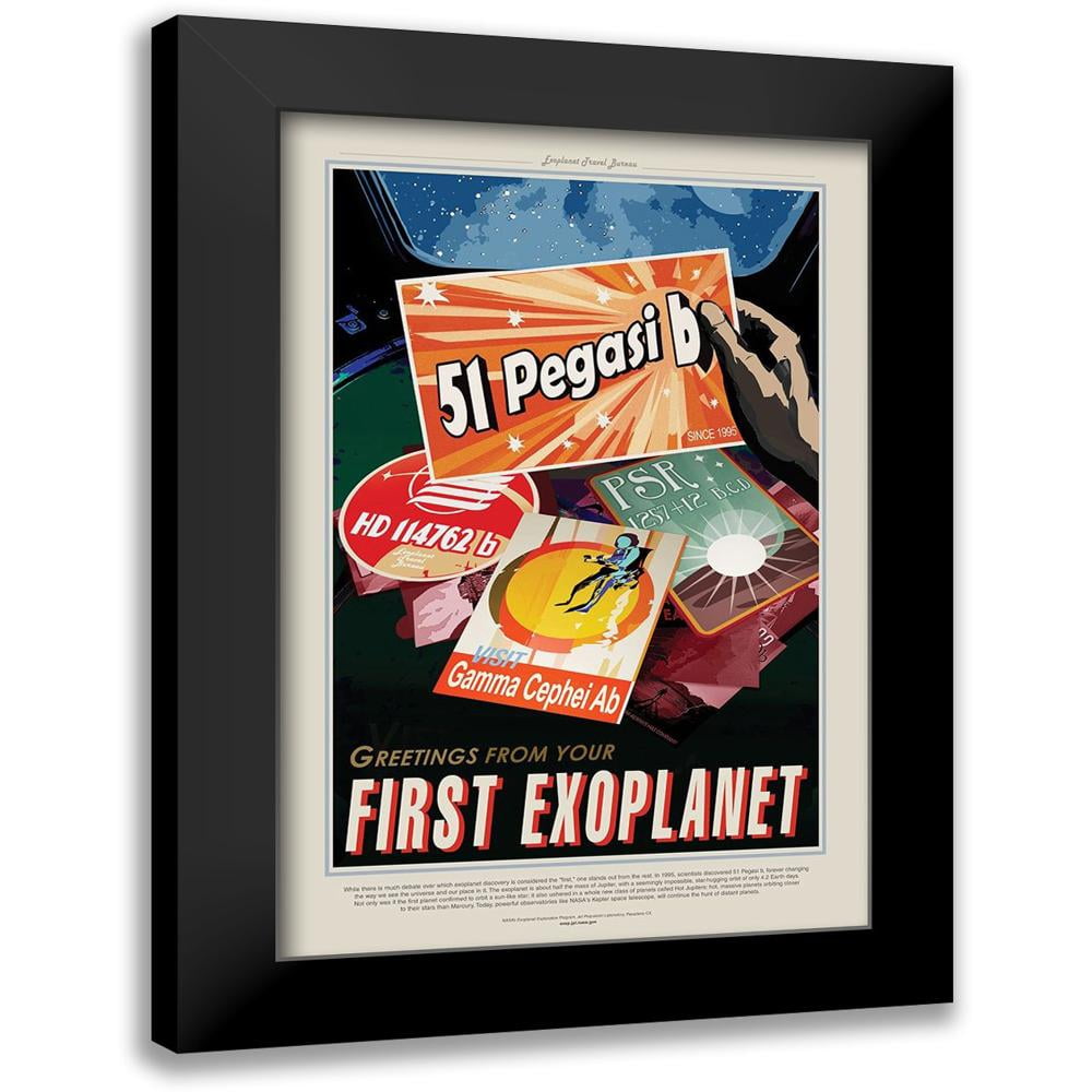 JPL 17x24 Black Modern Framed Museum Art Print Titled - First Exoplanet ...
