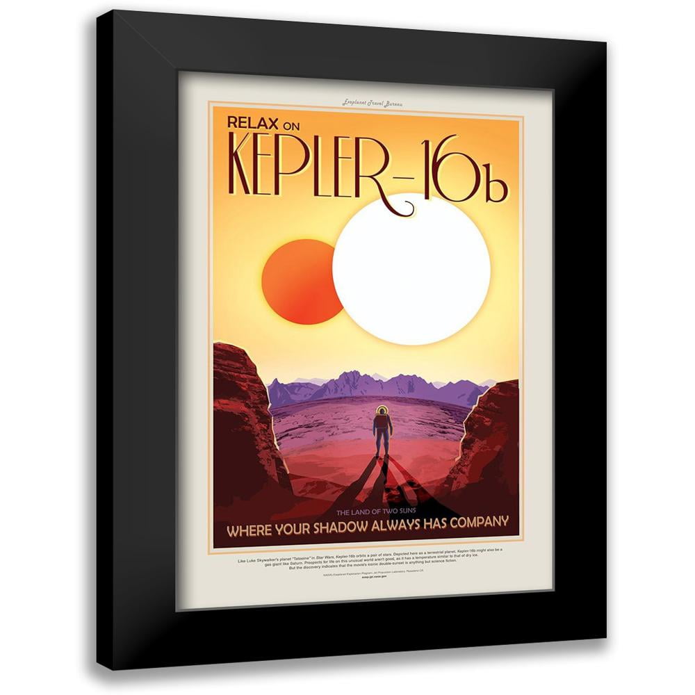 JPL 17x24 Black Modern Framed Museum Art Print Titled - Relax On Kepler ...