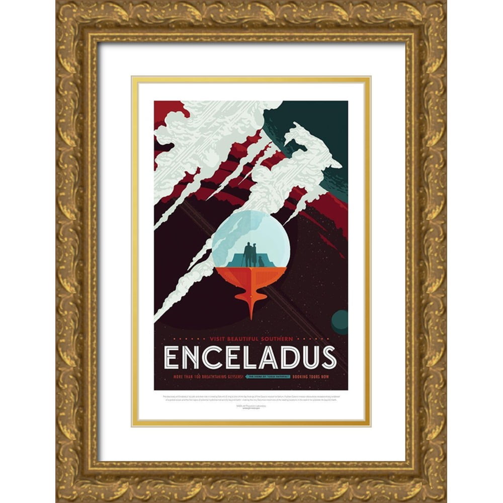 JPL 17x24 Gold Ornate Wood Framed with Double Matting Museum Art Print ...