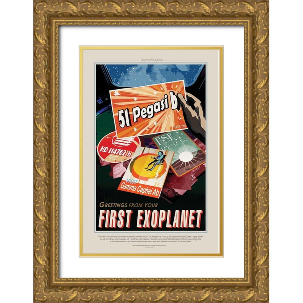 JPL 17x24 Gold Ornate Wood Framed with Double Matting Museum Art Print ...