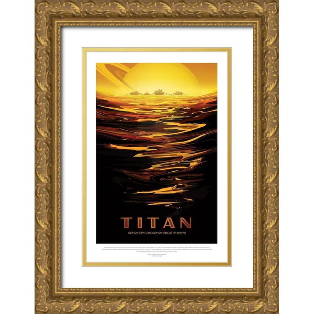 JPL 17x24 Gold Ornate Wood Framed with Double Matting Museum Art Print ...