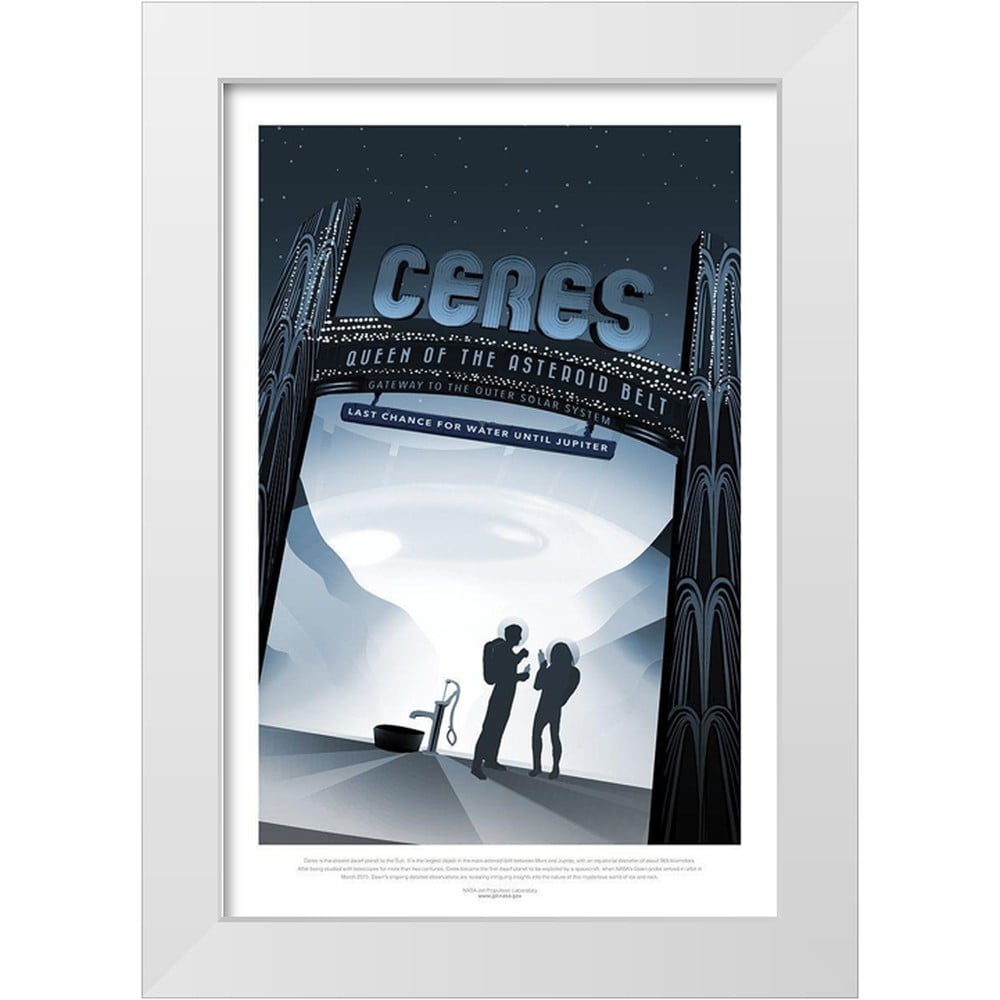 JPL 17x24 White Modern Wood Framed Museum Art Print Titled - Ceres ...