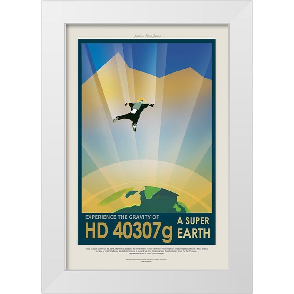 JPL 17x24 White Modern Wood Framed Museum Art Print Titled - Super ...