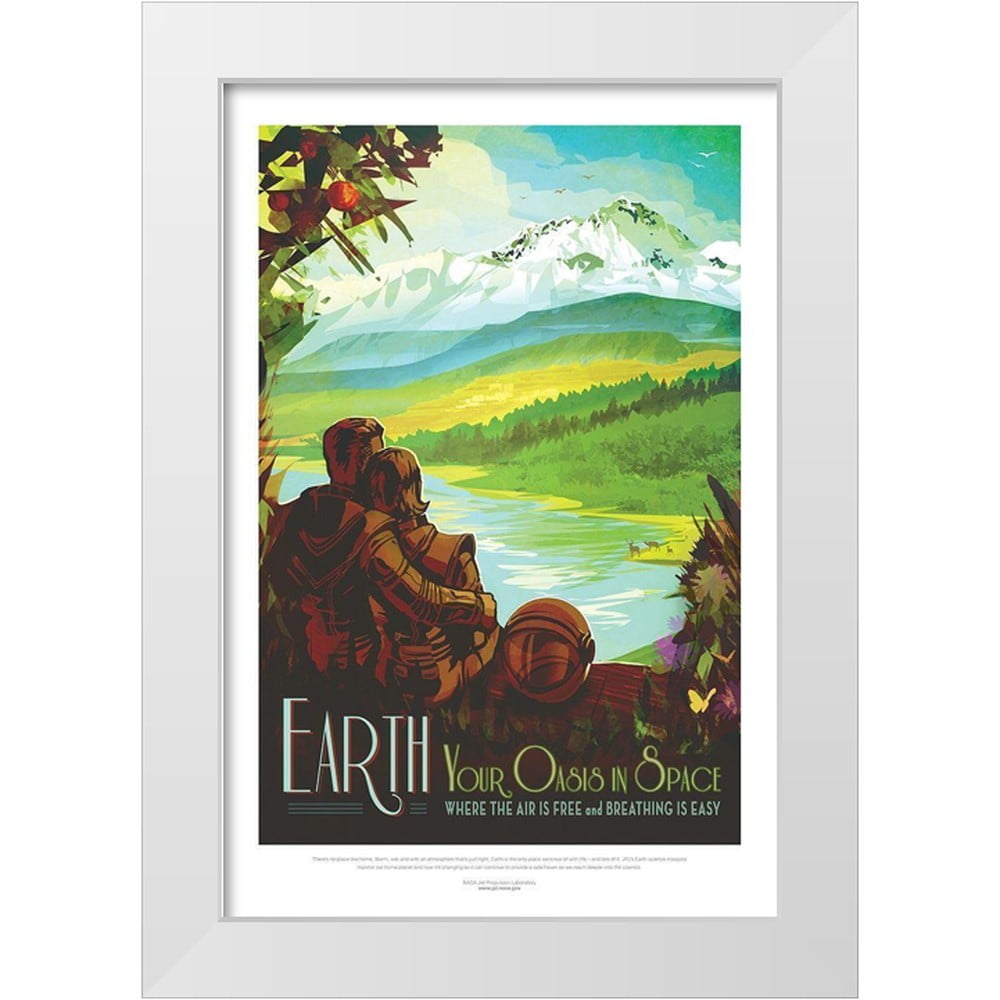 JPL 23x32 White Modern Wood Framed Museum Art Print Titled - Earth ...