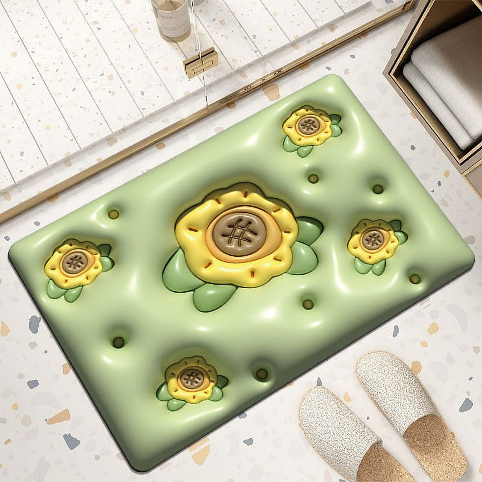 JPLZi Cartoon 3D Visual Expansion Mud Style Upholstered Toilet Bathroom ...