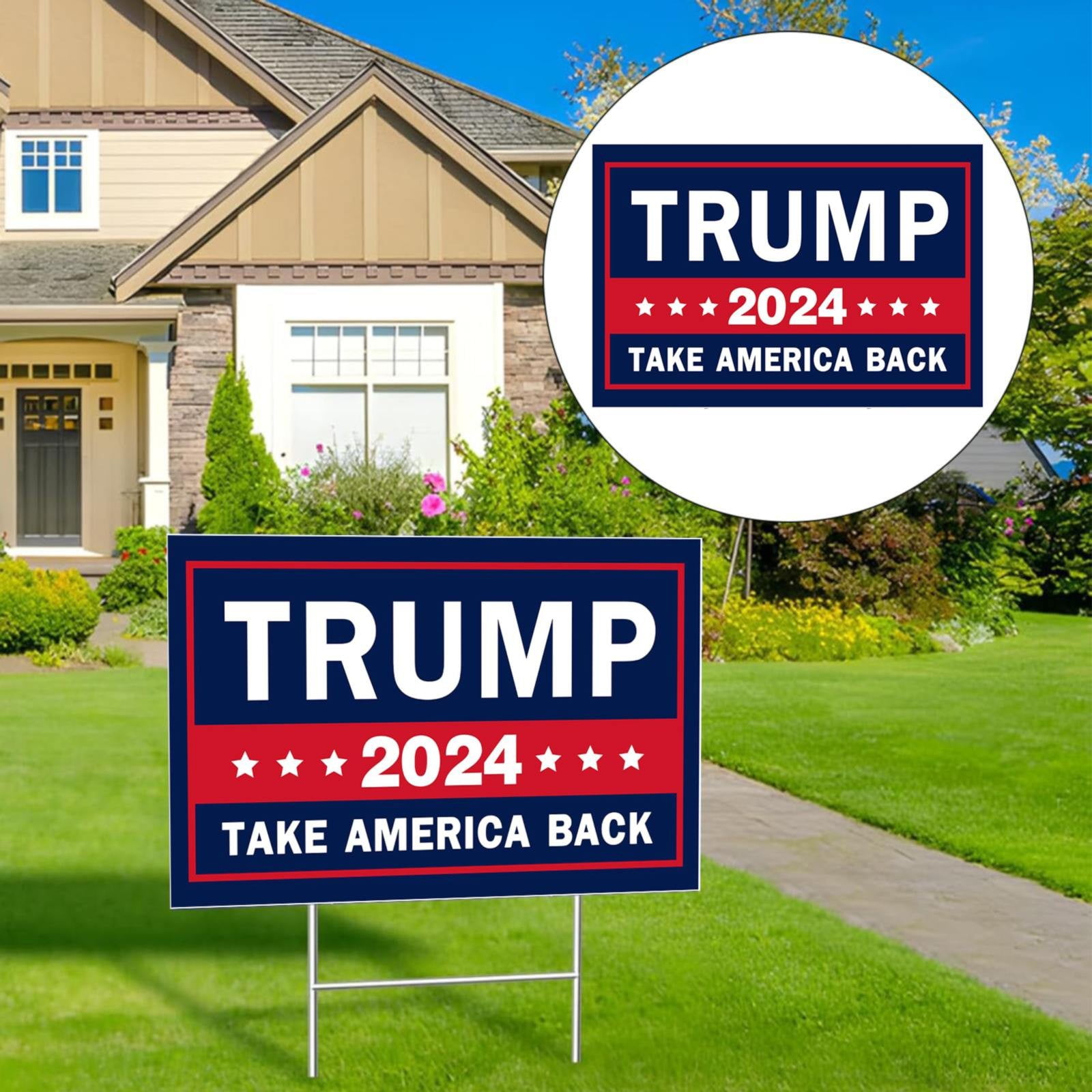 JPLZi Sign Double Large 2024 Yard Sign Take America Back Fade Signs For ...