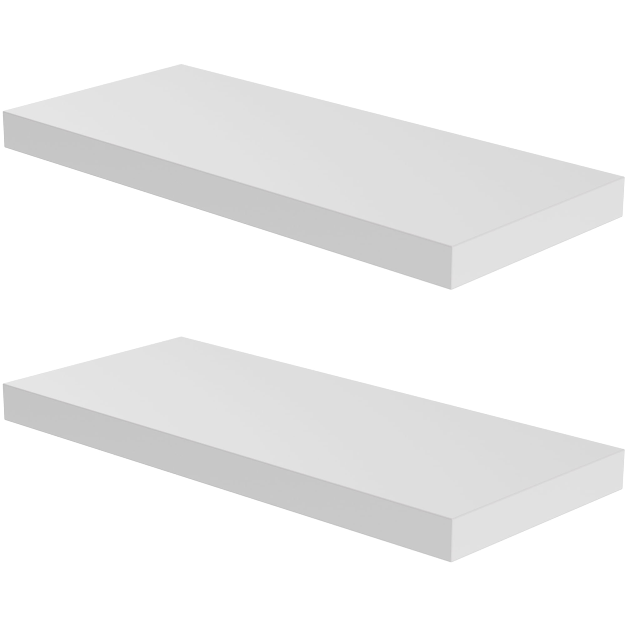 JPND 24 inch Wooden Floating Wall Shelf with Invisible Brackets Set of ...