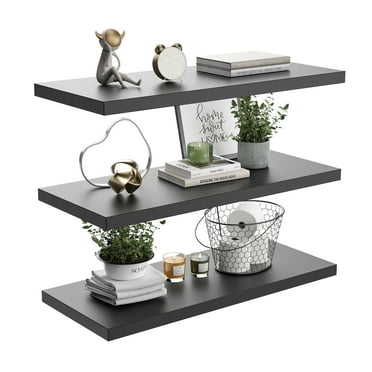 Kate and Laurel Kitt Modern Floating Shelf with Drawers, 28 x 12 x 6.5 ...
