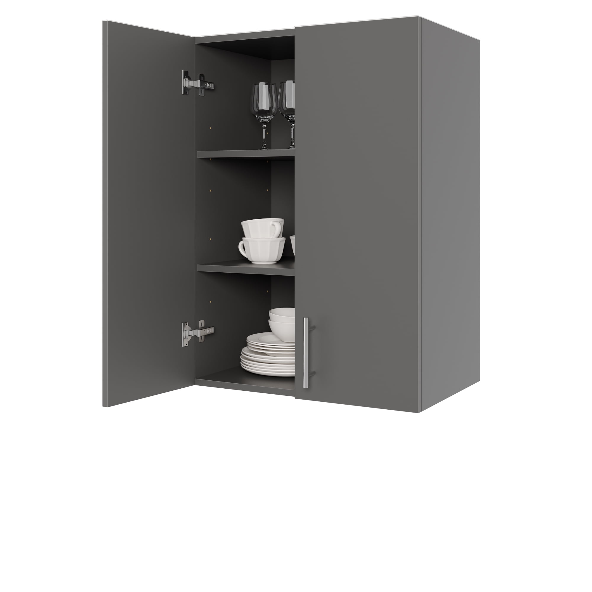 JPND Wall Mounted Kitchen Storage Cabinet, Gray, 24'' - Walmart.com