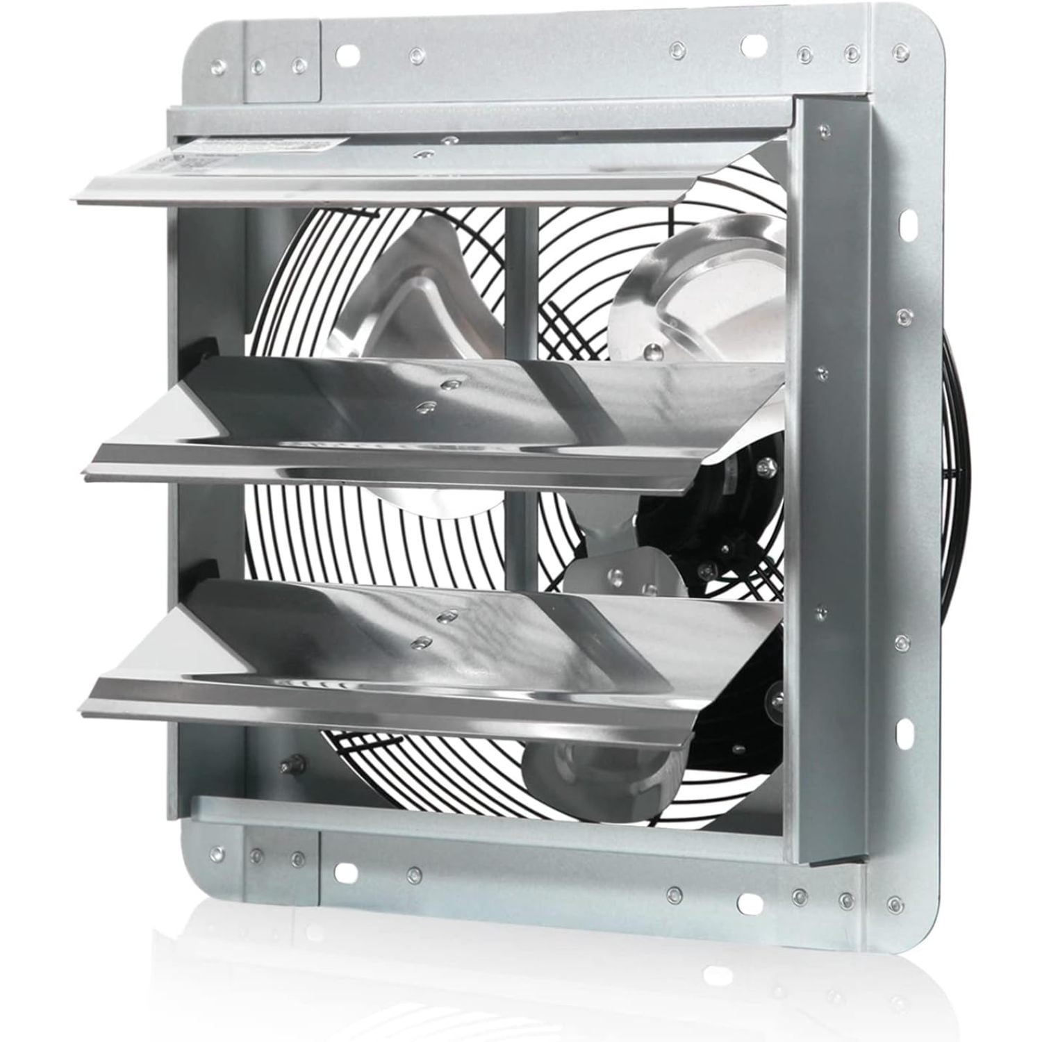 JPOWER 12 Inch Exhaust Fan Wall Mounted,Automatic Aluminum Shutter,Vent ...