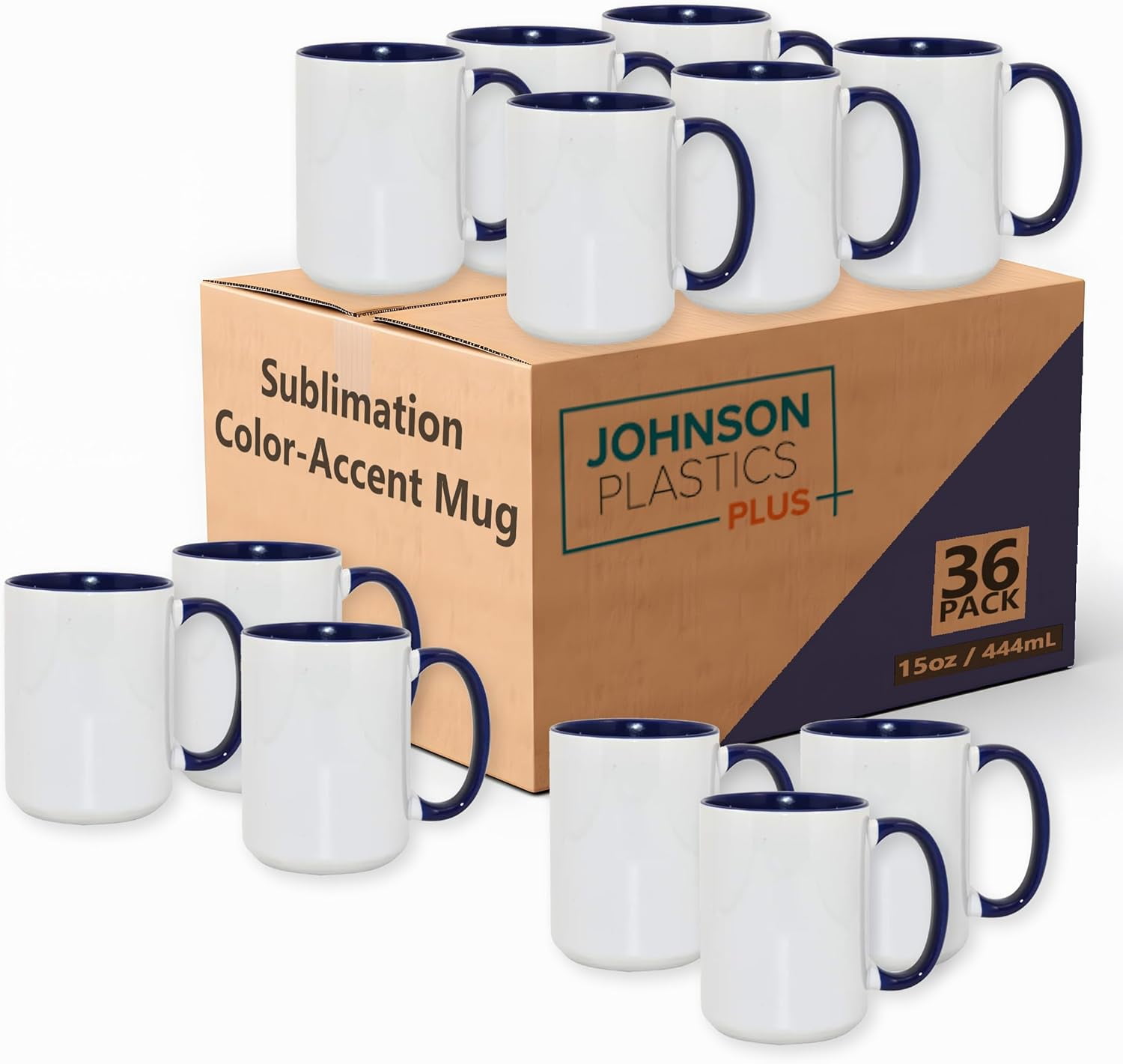 JPPlus 11oz Sublimation Mugs with Colored Handles & Interiors | Tazas ...