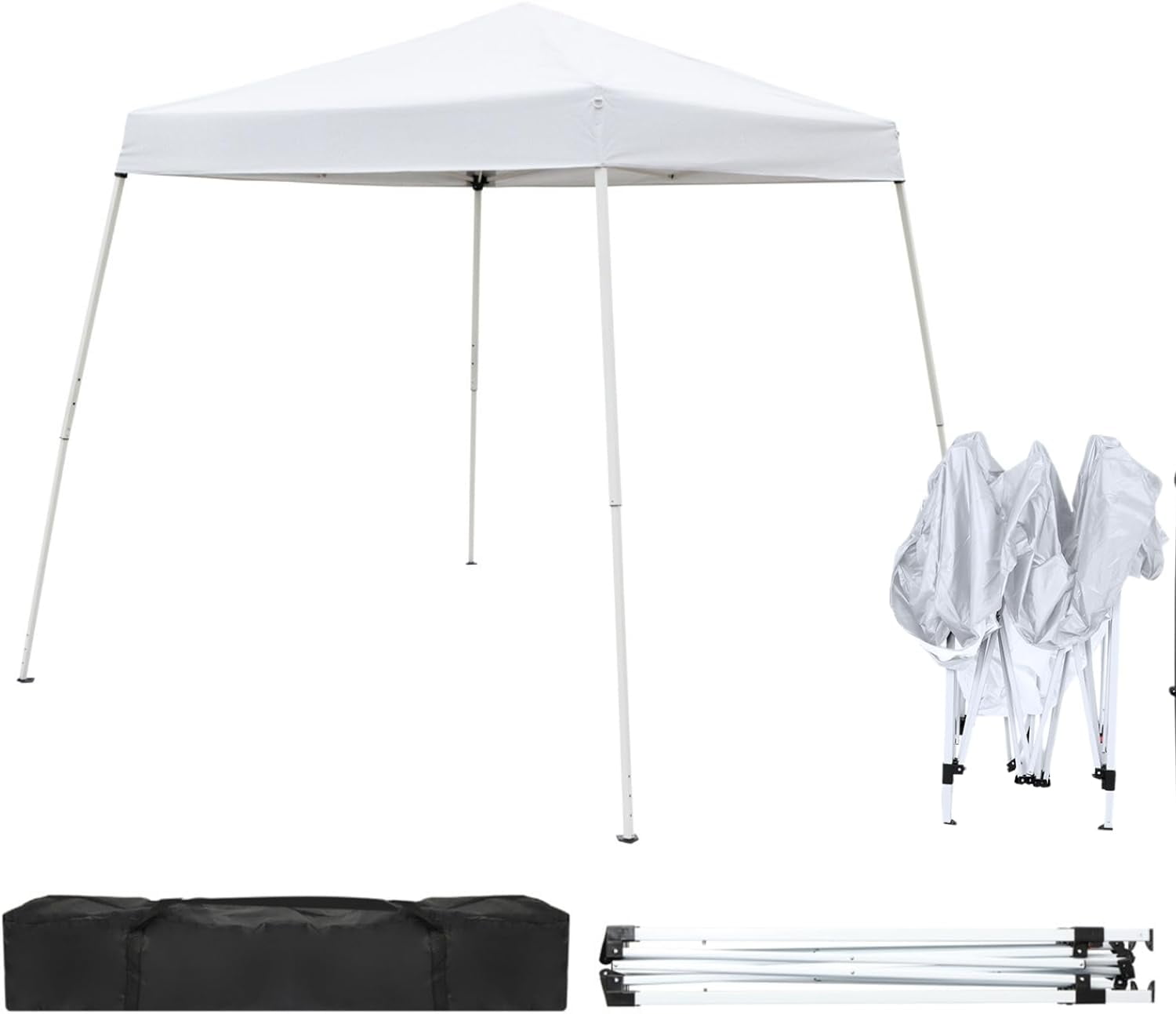 JQJQCanopy 10'x10' Pop Up Commercial Instant Gazebo Tent, Waterproof ...