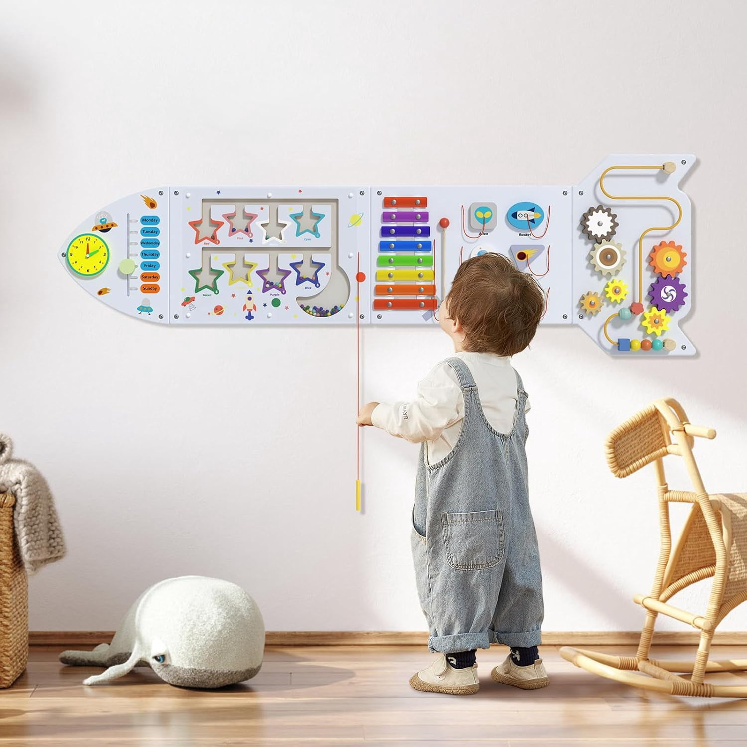 JQJQRocket Activity Wall Busy Board Panels - Sensory Wall Panel for ...