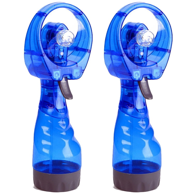 JQSTY Deluxe Handheld Battery Powered Water Misting Fan (Dark Blue) 2 ...