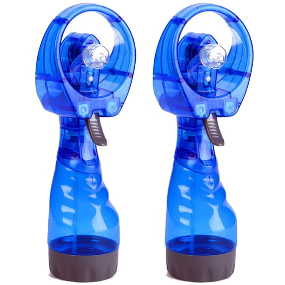 JQSTY Deluxe Handheld Battery Powered Water Misting Fan (Dark Blue) 2 ...