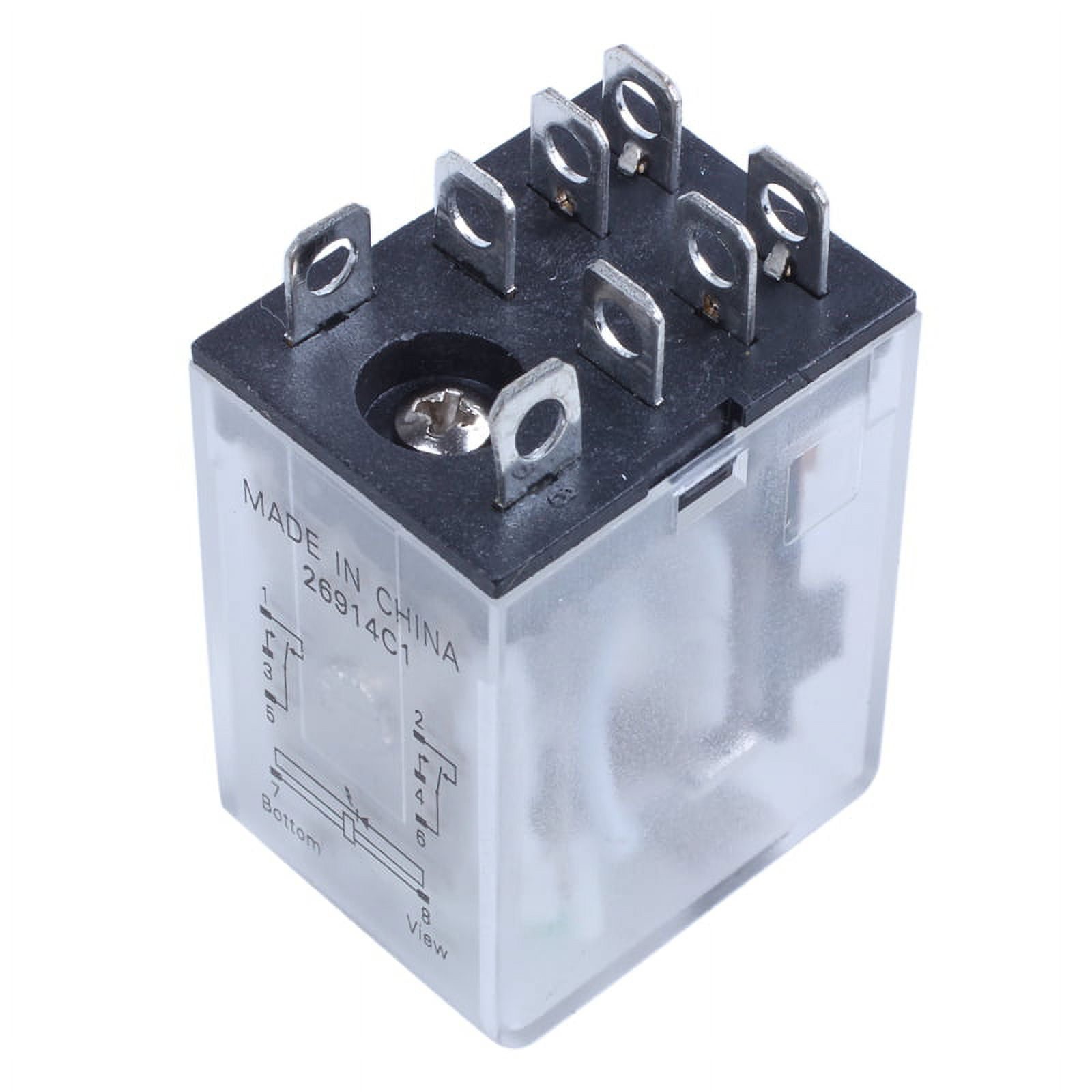 JQX-13F LY2 DC 12V Coil 8-Pin DPDT Green LED Electromagnetic Relay ...