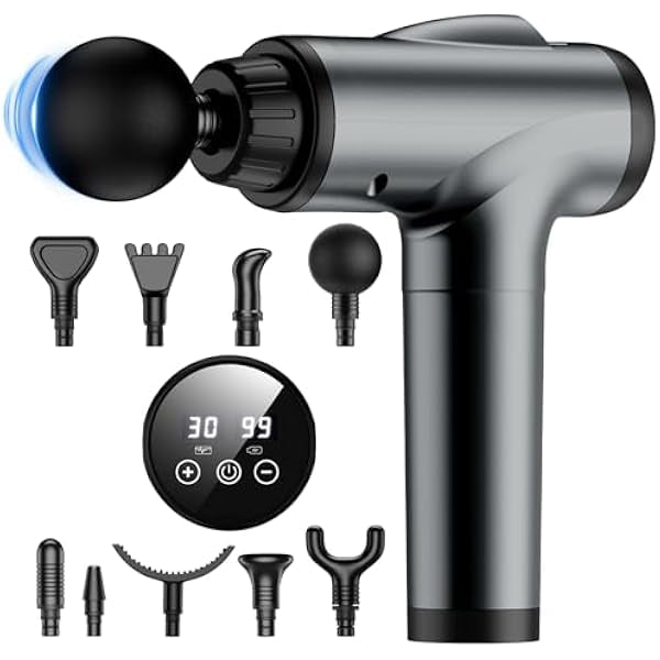 JQX Massage Gun Deep Tissue, High Percussion Back Neck Massager for ...