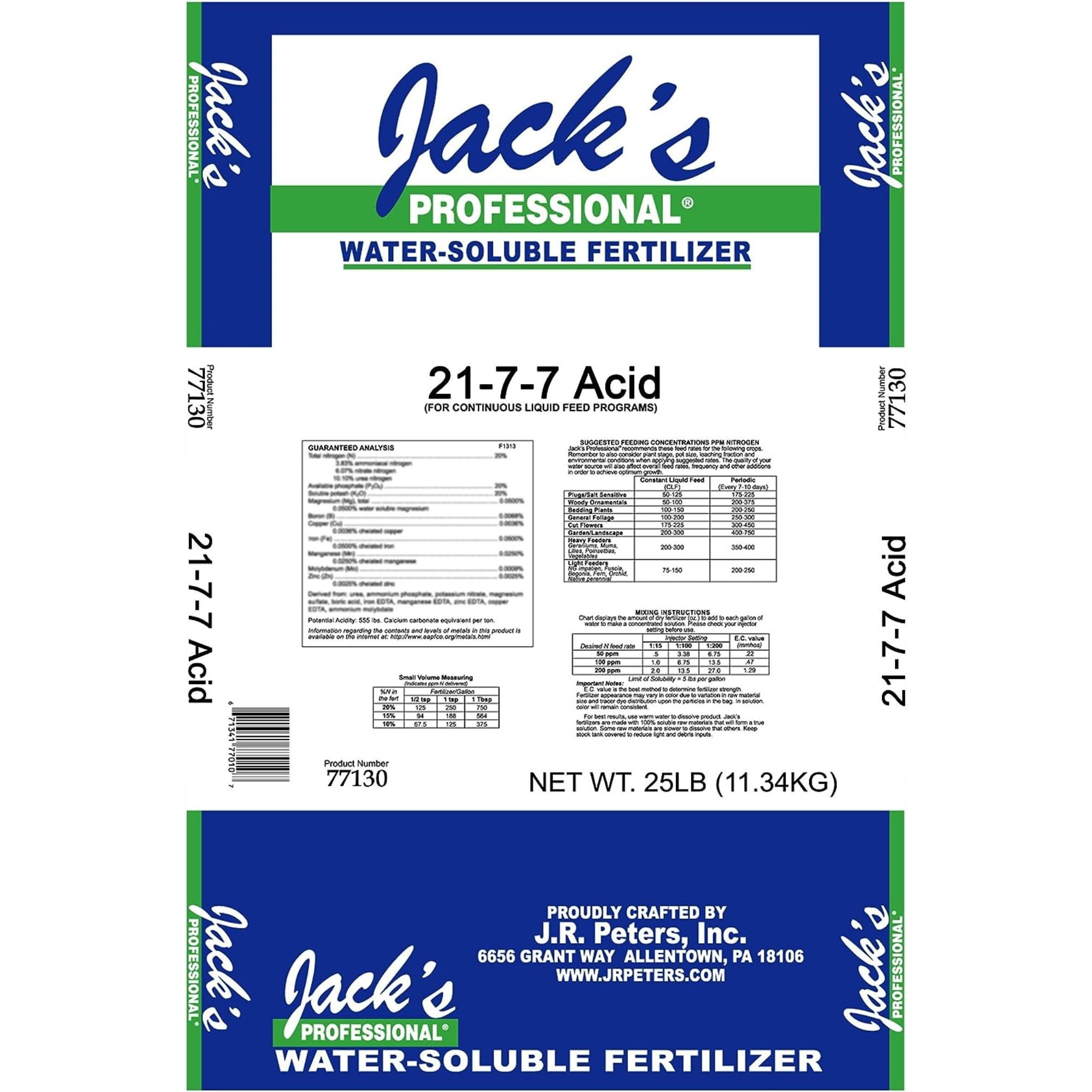 Jack's Professional 21-7-7 Acid Water-Soluble Fertilizer with ...