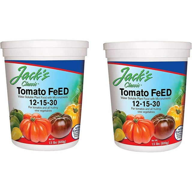 JR Peters 51324 Jack's Classic 12-15-30 Tomato Feed, 1.5 lb. (2-(Pack ...