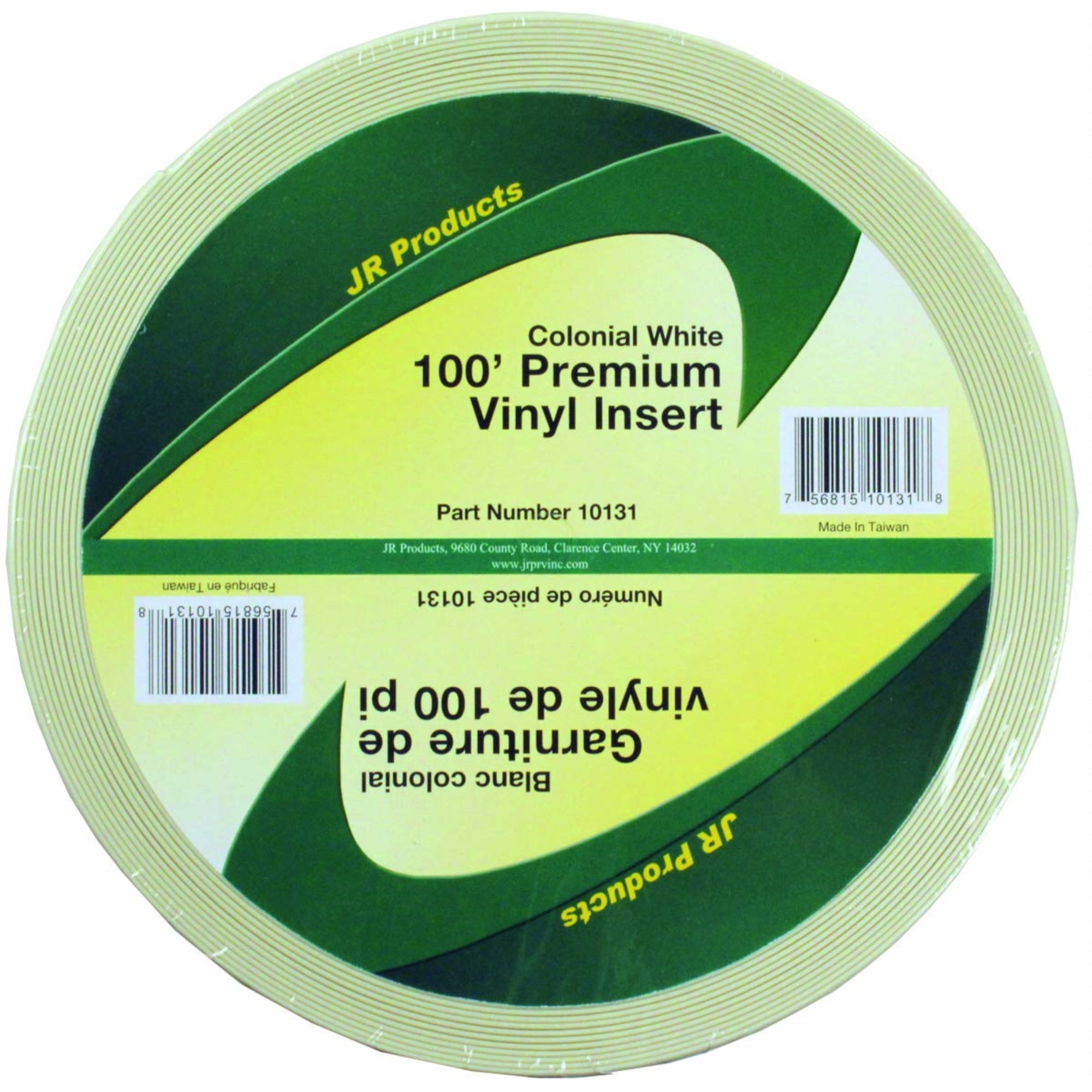 JR Products 10131 Premium Vinyl Insert - Colonial White, 1" x 100 ...