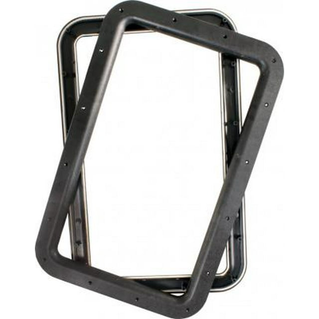 JR Products 11021 Deluxe RV Entry Door Window Frame Set - Black ...